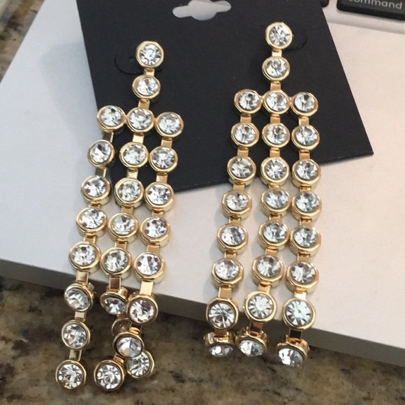 bebe | Jewelry | New Bebe Crystal Tassels Statement Earrings | Poshmark